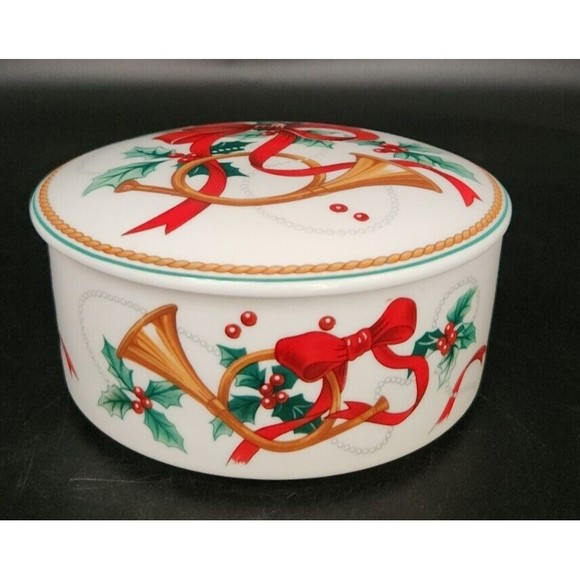 Mikasa | Holiday | Mikasa Jubilation Candy Dish Trinket Box With Lid ...